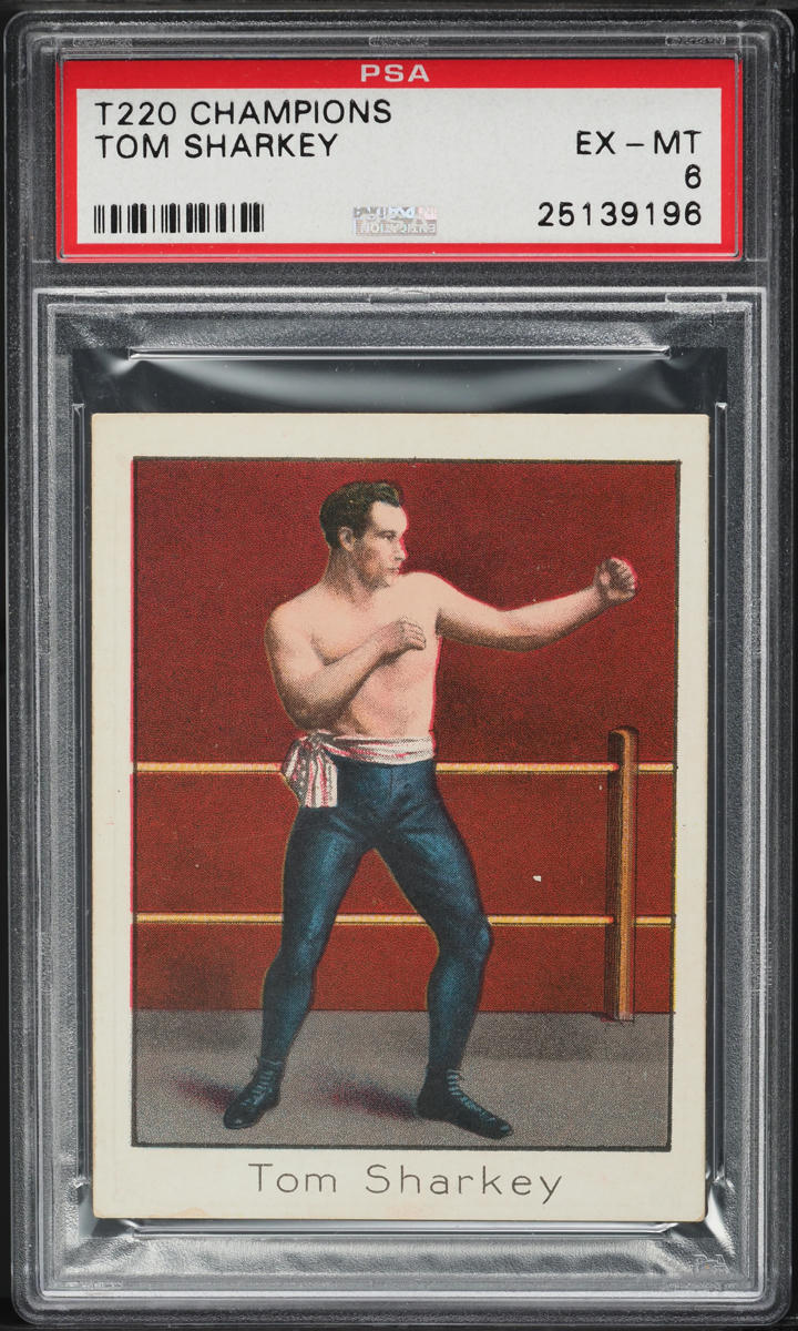 1910 T220 Champions Boxing Tom Sharkey PSA 6 EXMT on Fanatics Collect