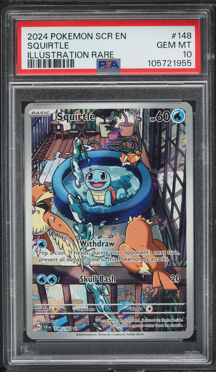 2024 Pokemon Scarlet & Violet Stellar Crown IR Squirtle #148 PSA 10 GEM MINT on Fanatics Collect