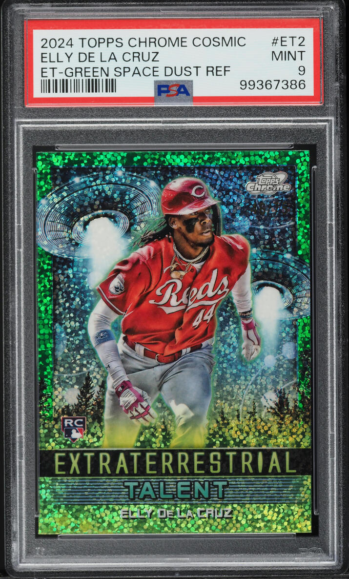 2024 Topps Chrome Cosmic Green Space Dust Elly De La Cruz ROOKIE /75 ...