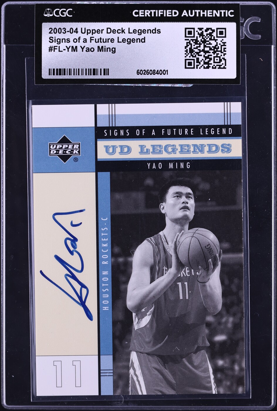 2003 Upper Deck Legends Signs Of A Future Legend Yao Ming AUTO #FL-YM ...