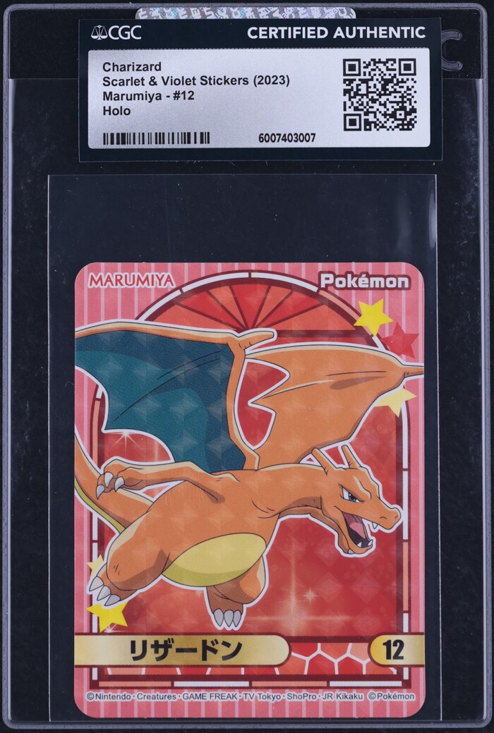 2023 Pokemon Japanese Marumiya SV Stickers Holo Charizard #12 CGC AUTH on Fanatics Collect