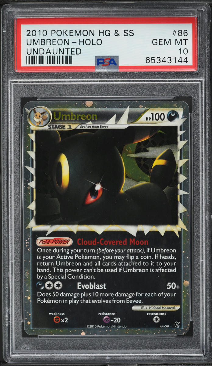 2010 Pokemon HeartGold & SoulSilver Undaunted Holo Prime Umbreon #86 ...