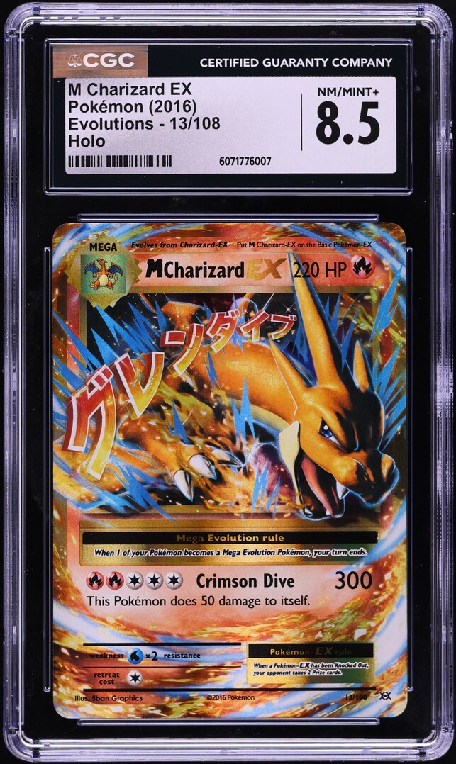2016 Pokemon XY Evolutions M Charizard EX #13 CGC 8.5 NM-MT+ on ...