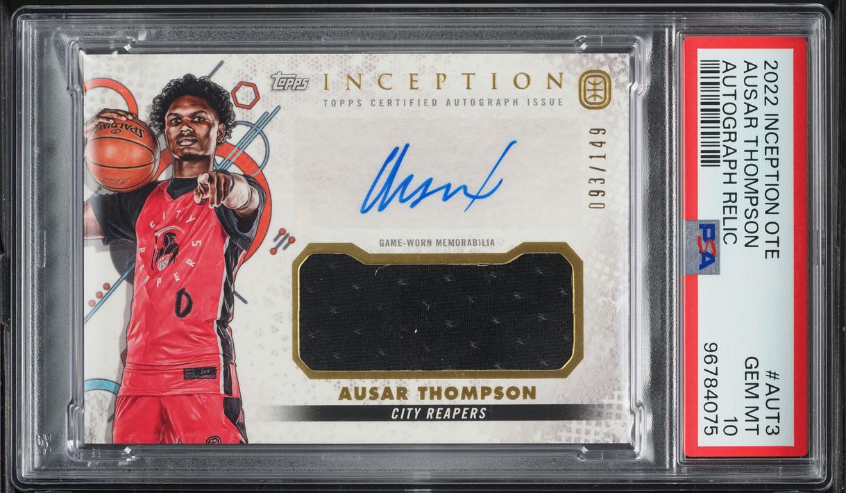 2022 Topps Inception OTE Overtime Elite Ausar Thompson PATCH AUTO /149 ...