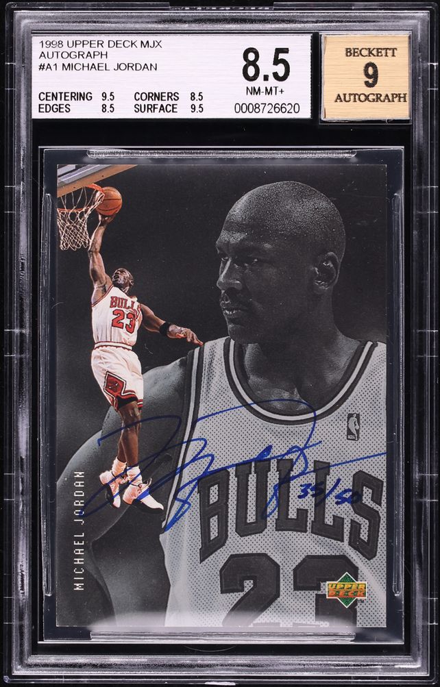 1998 Upper Deck MJx Michael Jordan AUTO /50 #A1 BGS 8.5 NM-MT+ on ...