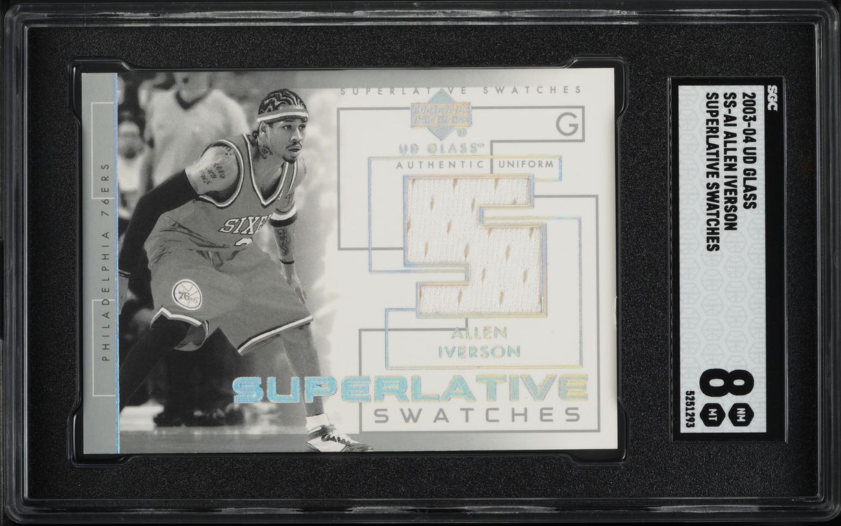 2003 Upper Deck Glass Superlative Swatches Allen Iverson PATCH #SSAI ...