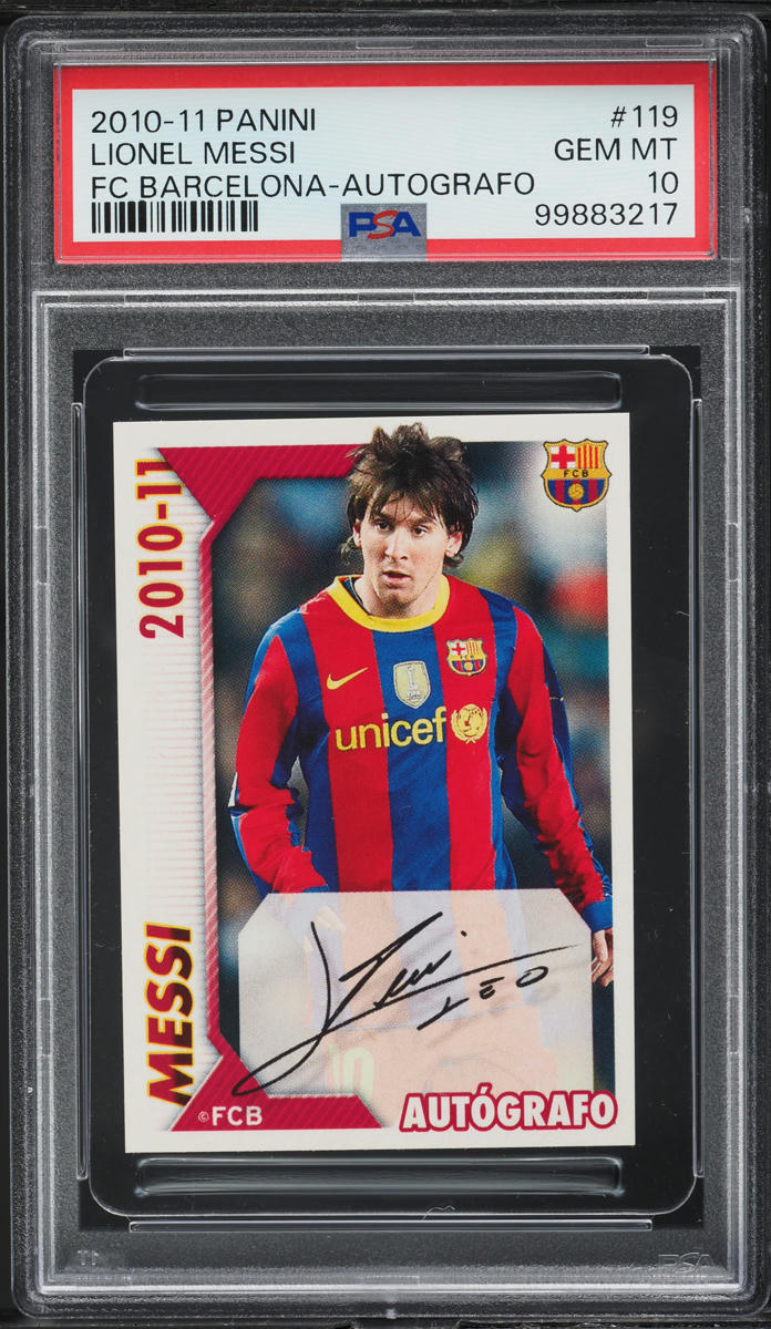2010 Panini FC Barcelona Lionel Messi #119 PSA 10 GEM MINT on Fanatics ...
