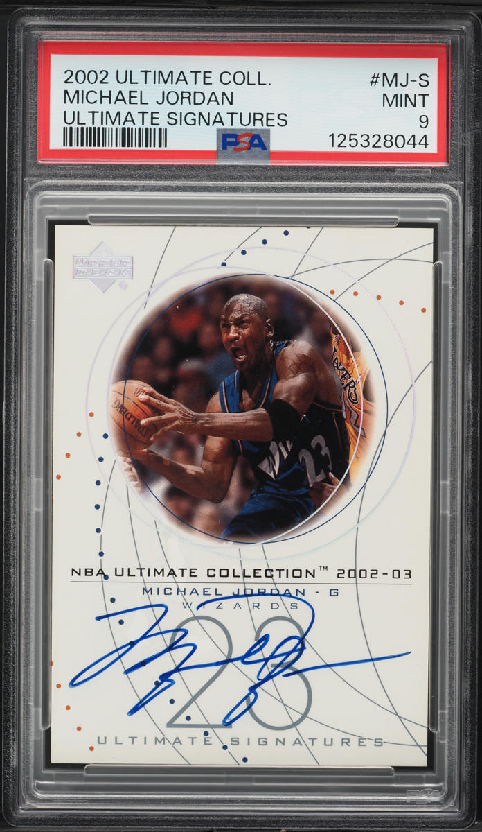 2002 Ultimate Collection Ultimate Signatures Michael Jordan AUTO PSA 9 ...