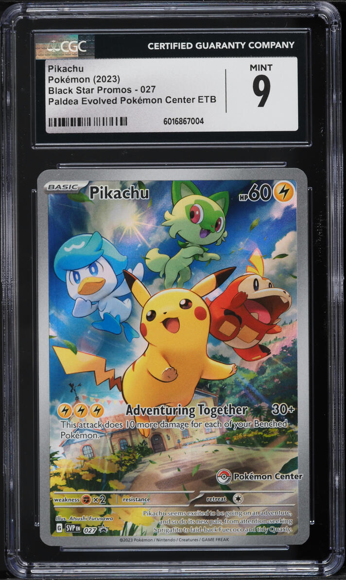 2023 Pokemon SV Black Star Promo Paldea Evolved ETB Pikachu #27 CGC 10 GEM MINT on Fanatics Collect