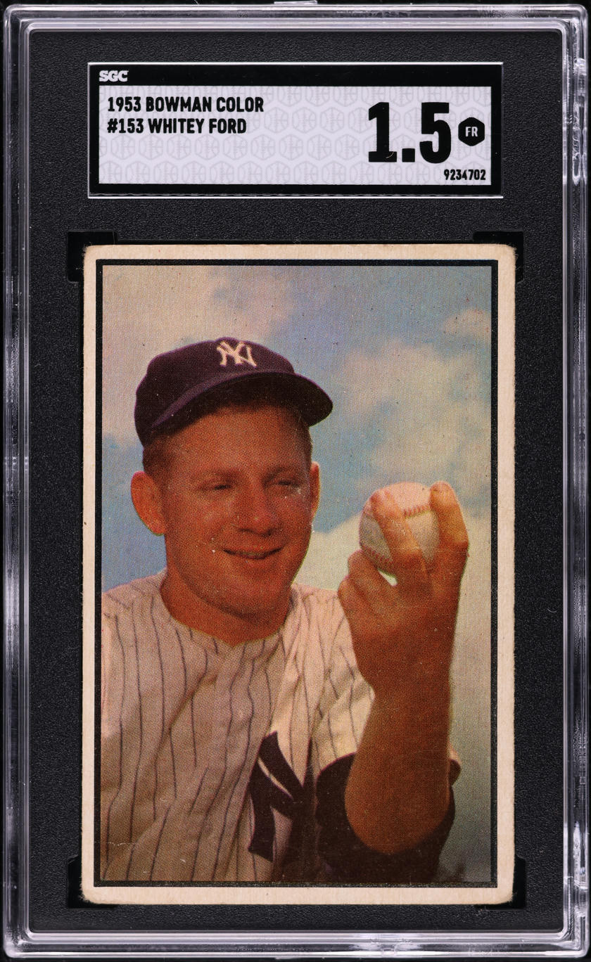 1953 Bowman Color Whitey Ford #153 SGC 1.5 FR on Fanatics Collect