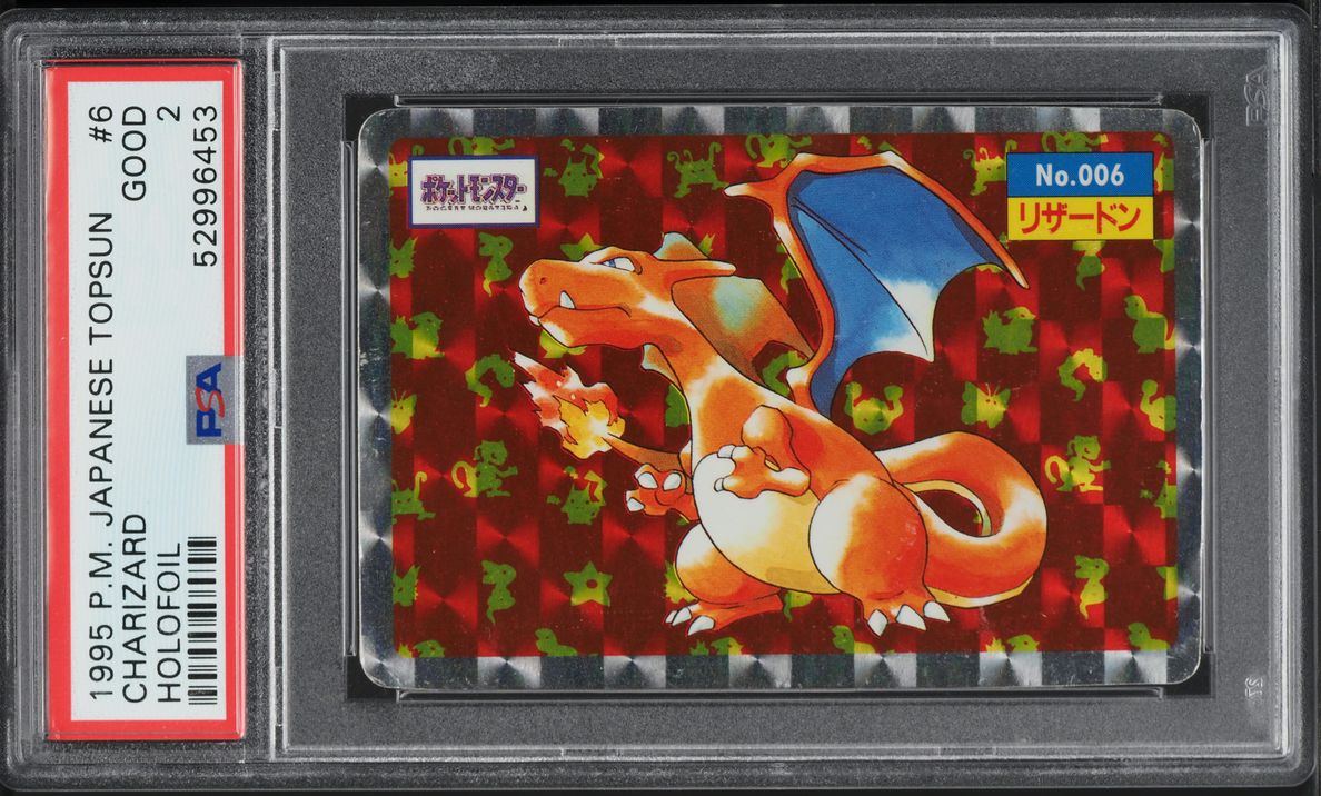 1997 Pokemon Japanese Topsun Prism Charizard #6 PSA 2 GD on Fanatics ...