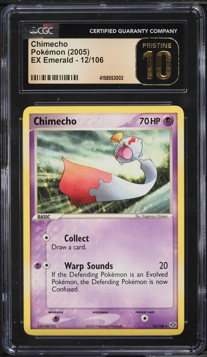 2005 Pokemon EX Emerald Chimecho #12 CGC 10 PRISTINE on Fanatics Collect