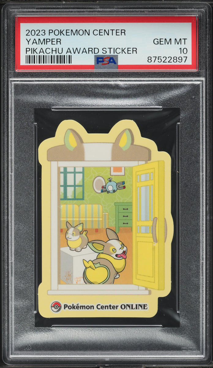 2023 Pokemon Japanese Center Pikachu Award Sticker Delivery! Yamper PSA ...