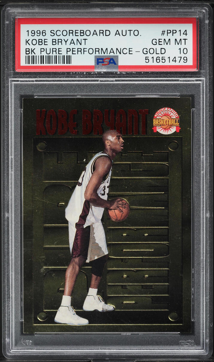 1996 Scoreboard Pure Performance Gold Kobe Bryant ROOKIE #PP14 PSA 10 ...