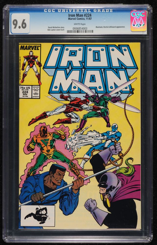 Iron Man #224 (Marvel, 1987) CGC 9.6 White Pages on Fanatics Collect