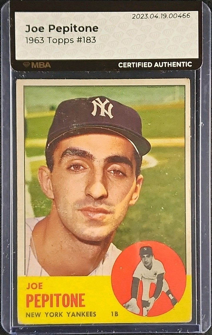 1963 Topps Joe Pepitone #183 MBA AUTH on Fanatics Collect