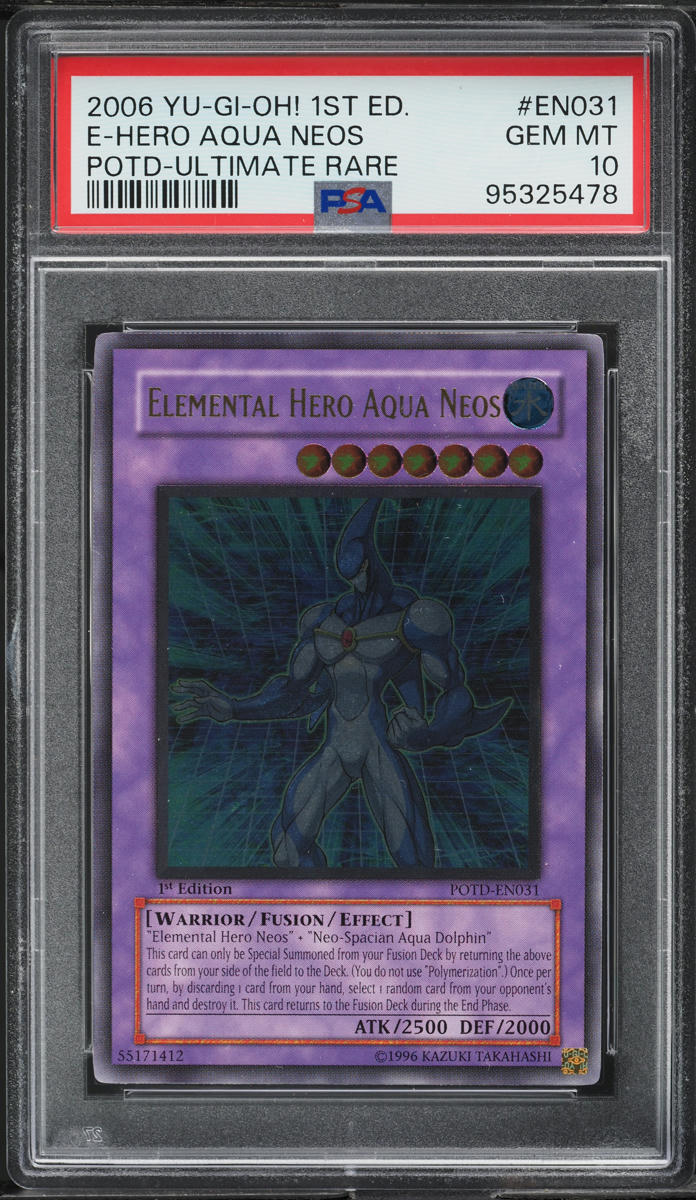 2006 Yu-Gi-Oh! POTD 1st Ed Ultimate Elemental Hero Aqua Neos #POTD-EN031 PSA 10 on Fanatics Collect