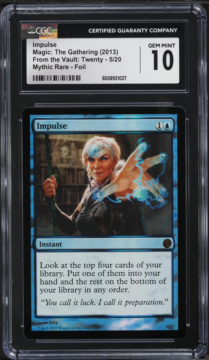 2013 Magic The Gathering MTG From The Vault Twenty Foil Impulse CGC 10 GEM MINT on Fanatics Collect
