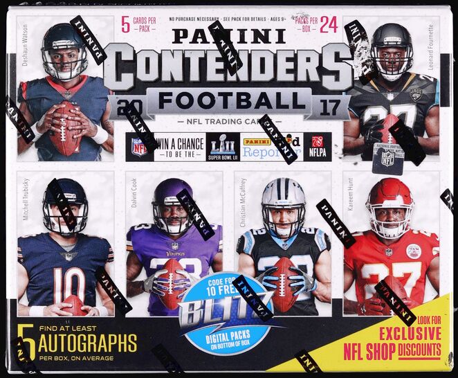 2017 Panini Contenders Football Sealed Hobby Box, 24 Packs, Mahomes ...
