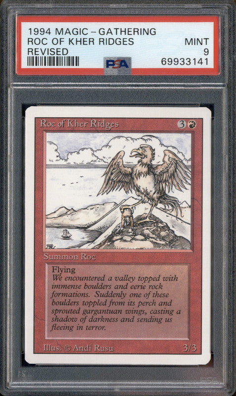 1994 Magic the Gathering Revised Roc of Kher Ridges PSA 9 on Fanatics ...