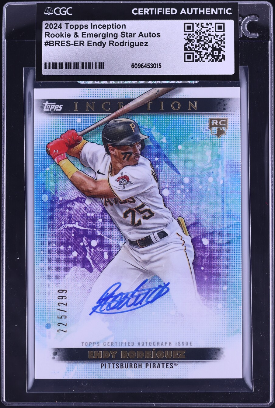 2024 Topps Inception Rookie & Emerging Star Endy Rodriguez ROOKIE AUTO /299 #BRES-ER CGC AUTH on ...