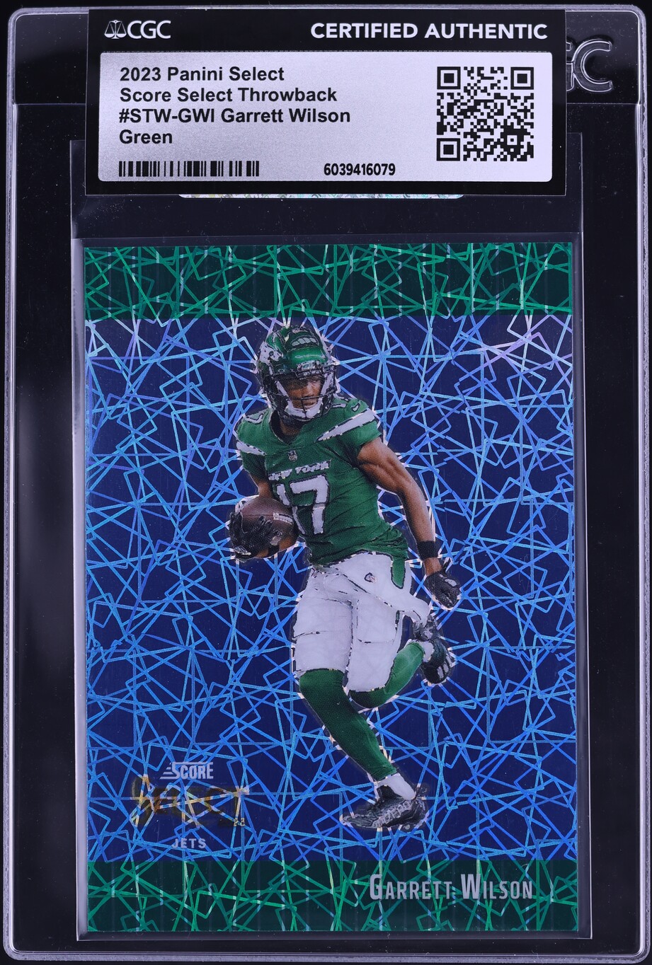2023 Select Score Throwback Green Garrett Wilson 1/5 #STW-GWI CGC AUTH ...