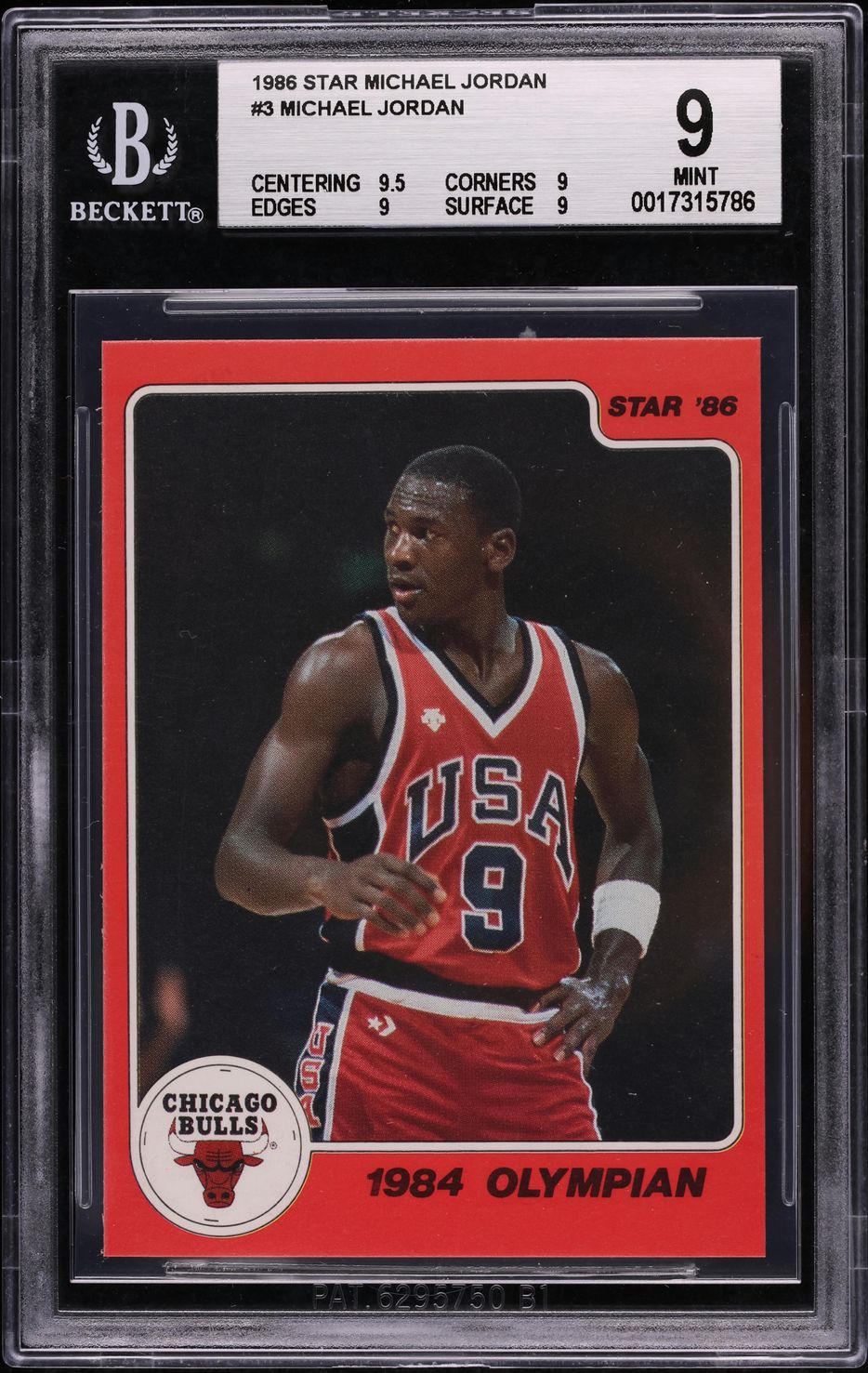 1986 Star Basketball Michael Jordan ROOKIE #3 BGS 9 MINT on Fanatics ...