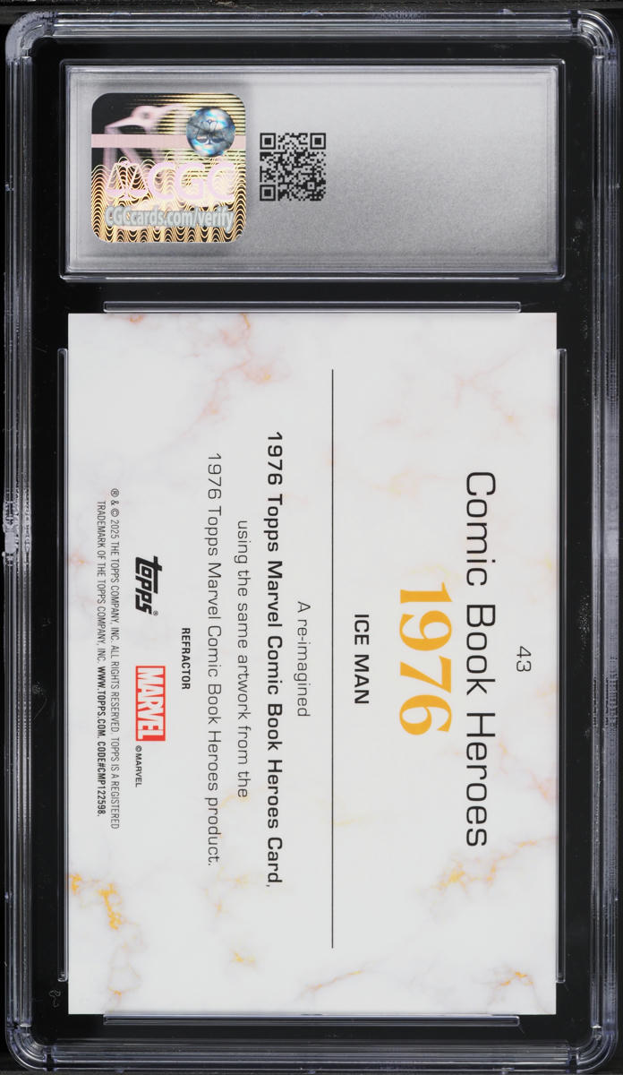 2025 Topps Marvel Comic Book Heroes 50th Refractor Ice Man #43 CGC 8.5 ...