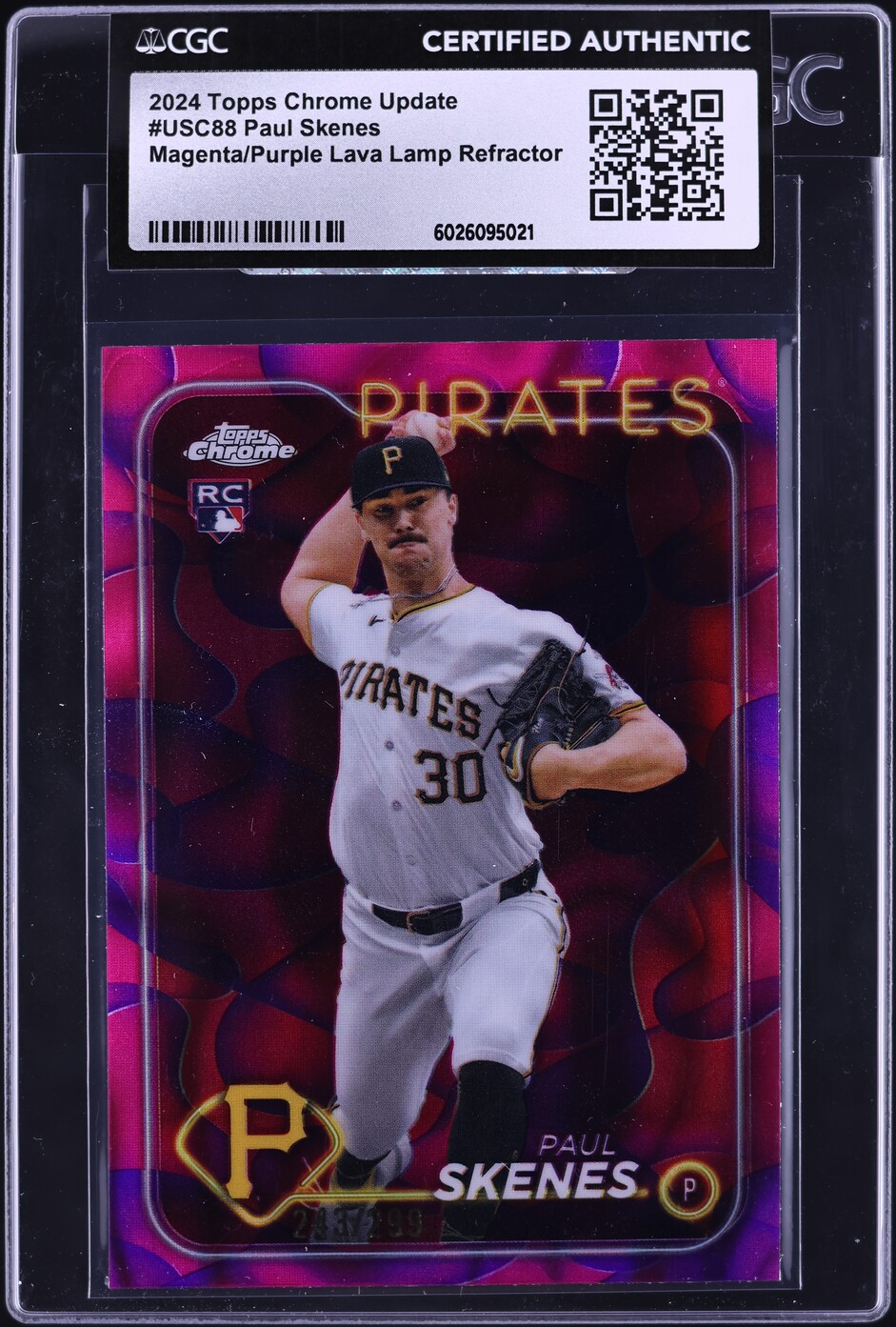 2024 Topps Chrome Update Magenta Purple Lava Lamp Paul Skenes RC /299 ...
