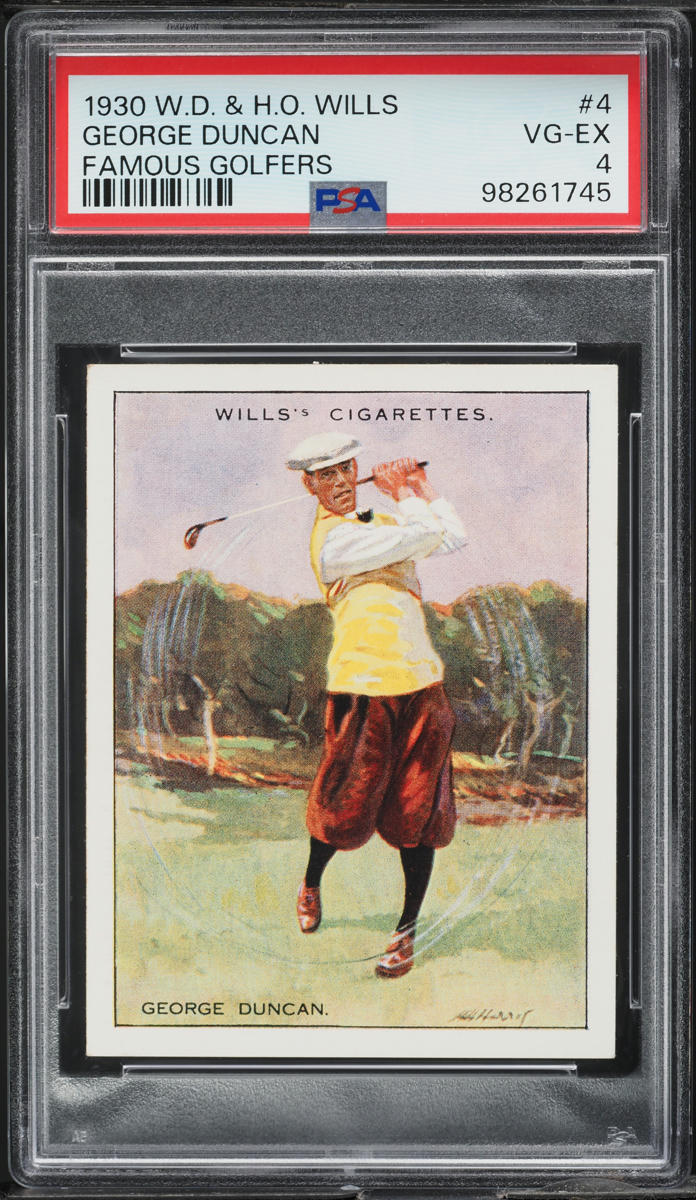 1930 W.D. & H.O. Wills Famous Golfers George Duncan #4 PSA 4 VGEX on ...