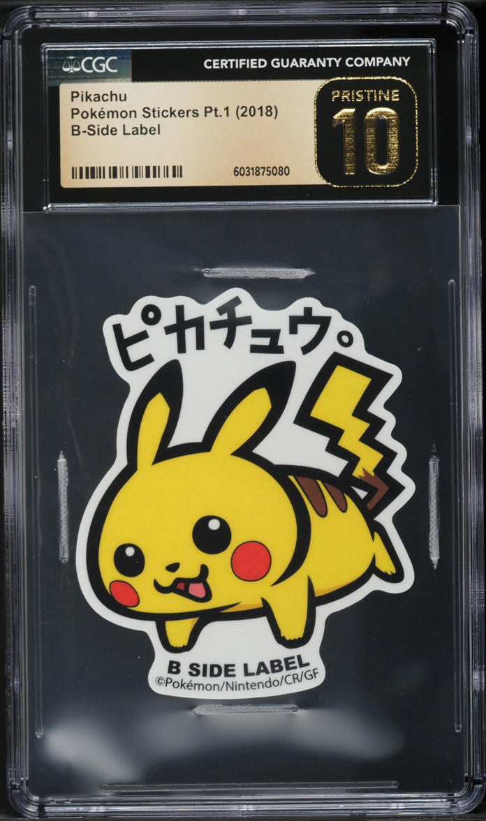 2018 Pokemon Japanese Stickers B-Side Label Pt.1 Pikachu CGC 10 ...