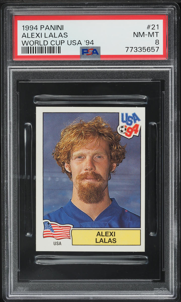 1994 Panini World Cup USA '94 Alexi Lalas ROOKIE #21 PSA 8 NM-MT on ...