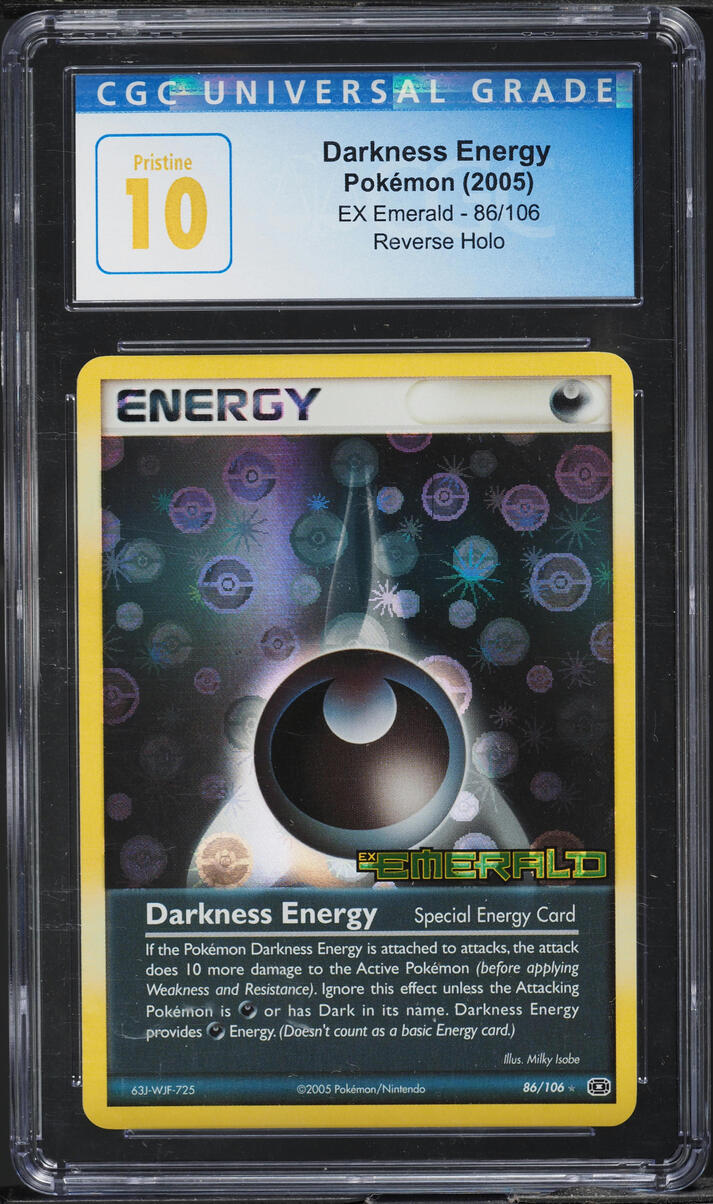 2005 Pokemon EX Emerald Reverse Holo Darkness Energy #86 CGC 10 ...