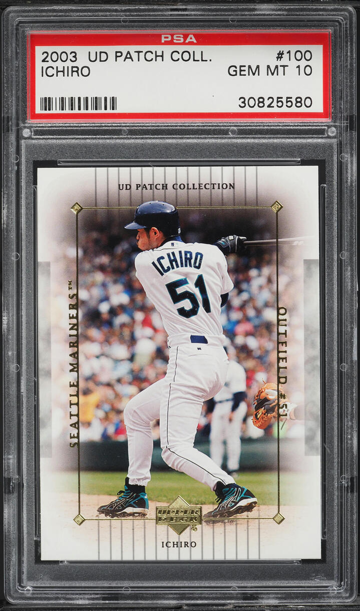 2003 Upper Deck Patch Collection Ichiro Suzuki #100 PSA 10 GEM MINT on ...