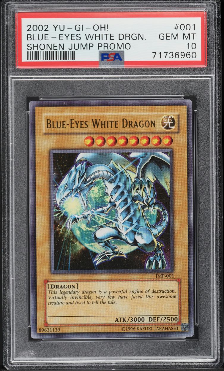 2002 Yu-Gi-Oh! Shonen Jump Promo Blue-Eyes White Dragon #JMP-001 PSA 10 GEM MINT on Fanatics Collect