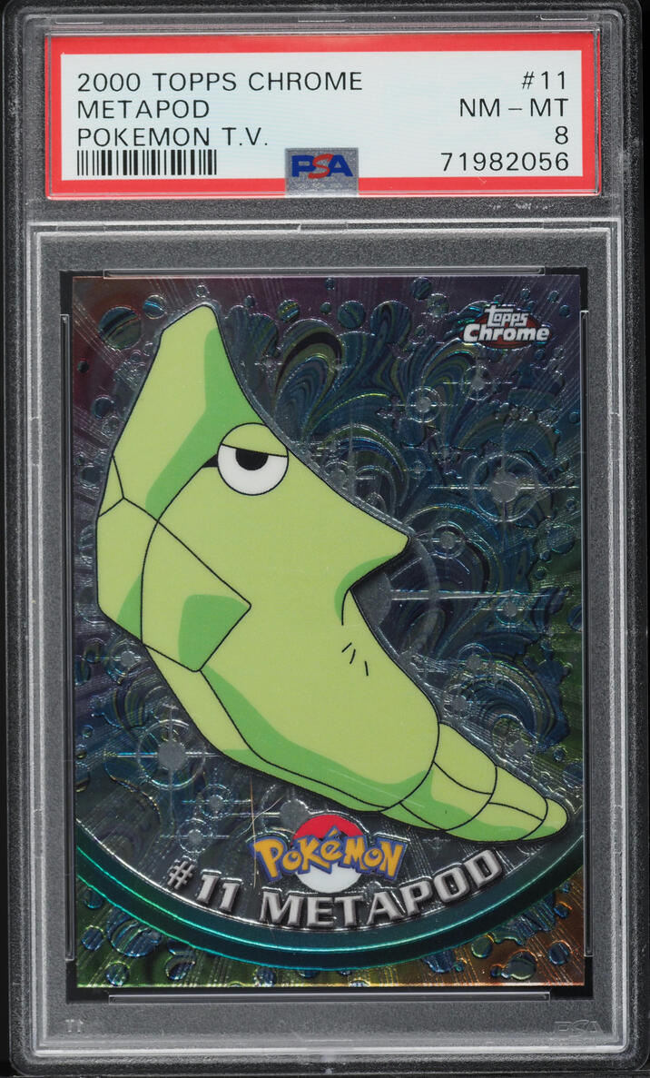 2000 Topps Chrome Pokemon Series 1 Metapod #11 PSA 8 NM-MT on Fanatics ...