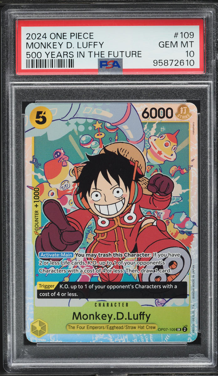 2024 One Piece 500 Years In The Future Monkey D. Luffy #OP07-109 PSA 10 ...