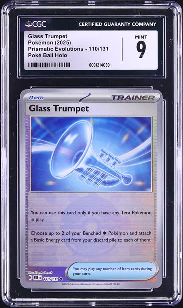 2025 Pokemon SV Prismatic Evolutions Poke Ball Holo Glass Trumpet #110 ...