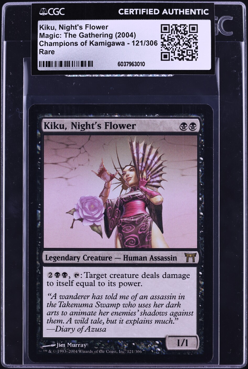 2004 Magic The Gathering MTG Champions Of Kamigawa Kiku, Night's Flower CGC AUTH on Fanatics Collect