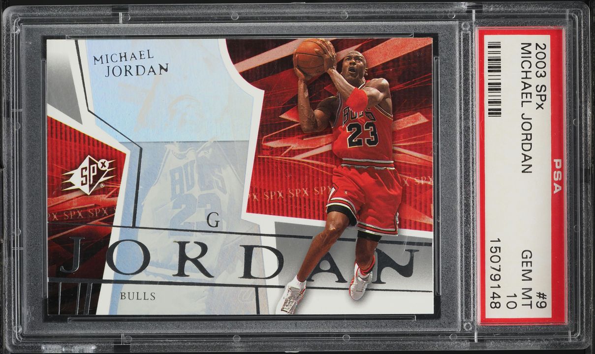 2003 SPx Basketball Michael Jordan #9 PSA 10 GEM MINT on Fanatics Collect