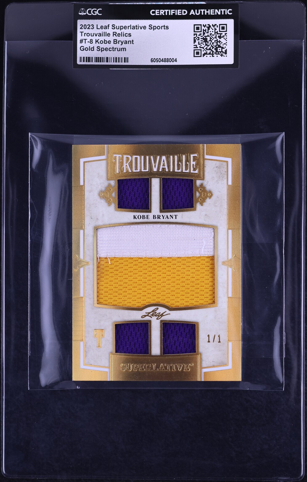 2023 Leaf Superlative Trouvaille Gold Spectrum Kobe Bryant PATCH 1/1 ...