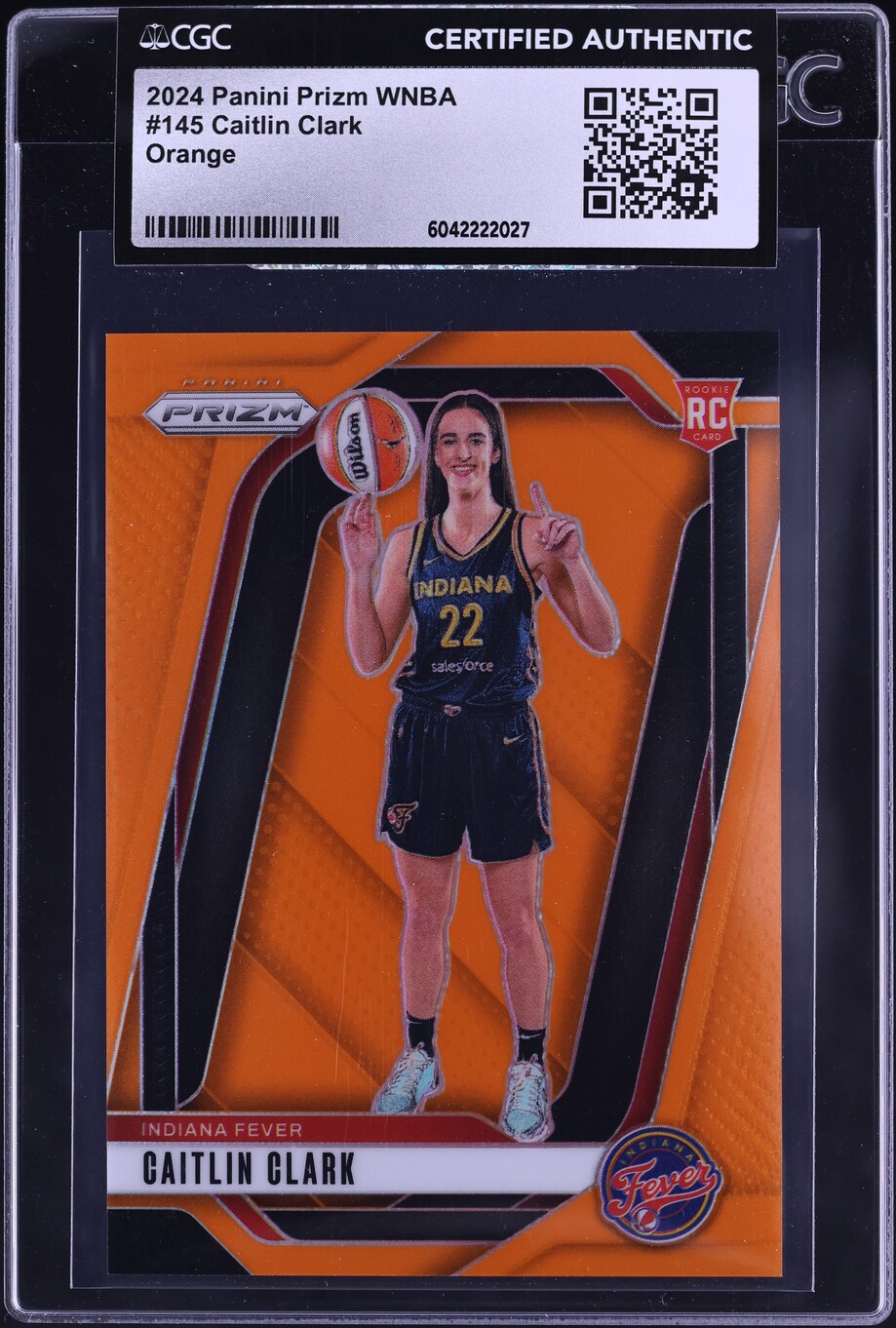 2024 Panini Prizm WNBA Orange Caitlin Clark ROOKIE /99 #145 CGC AUTH on ...