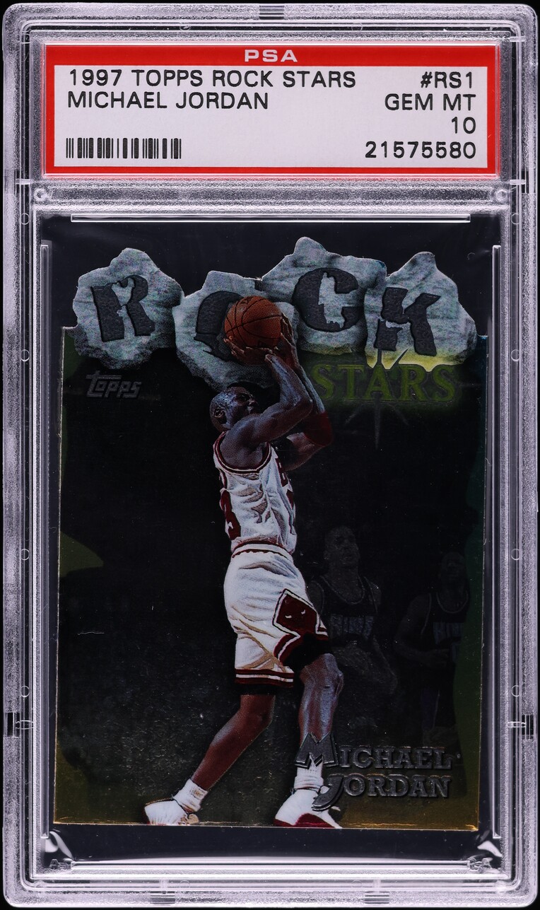 1997 Topps Rock Stars Die-Cut Michael Jordan #RS1 PSA 10 GEM MINT on Fanatics Collect