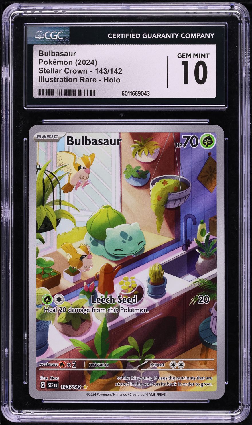 2024 Pokemon Scarlet & Violet Stellar Crown IR Bulbasaur #143 CGC 10 ...