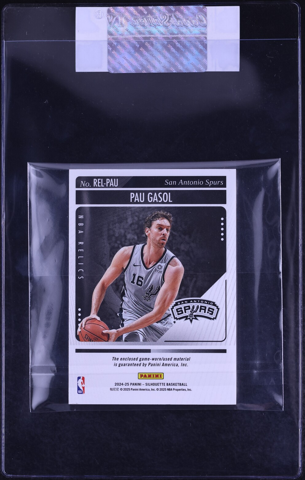 2024 Panini Silhouette NBA Pau Gasol PATCH #REL-PAU CGC AUTH on ...