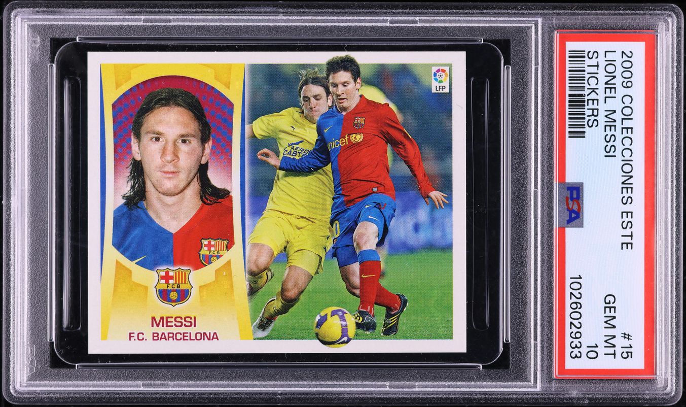 2009 Panini Stickers Colecciones Este Lionel Messi #15 PSA 10 GEM MINT ...