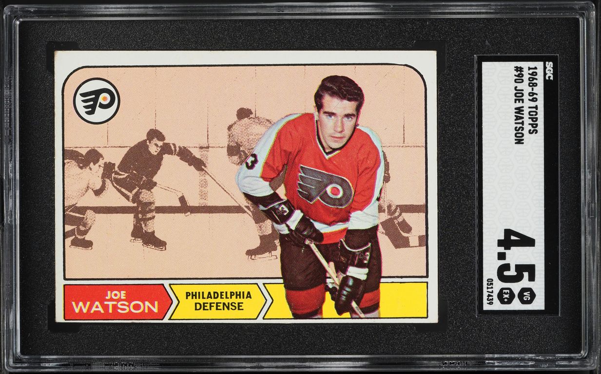 1968 Topps Hockey Joe Watson #90 SGC 4.5 VGEX+ on Fanatics Collect