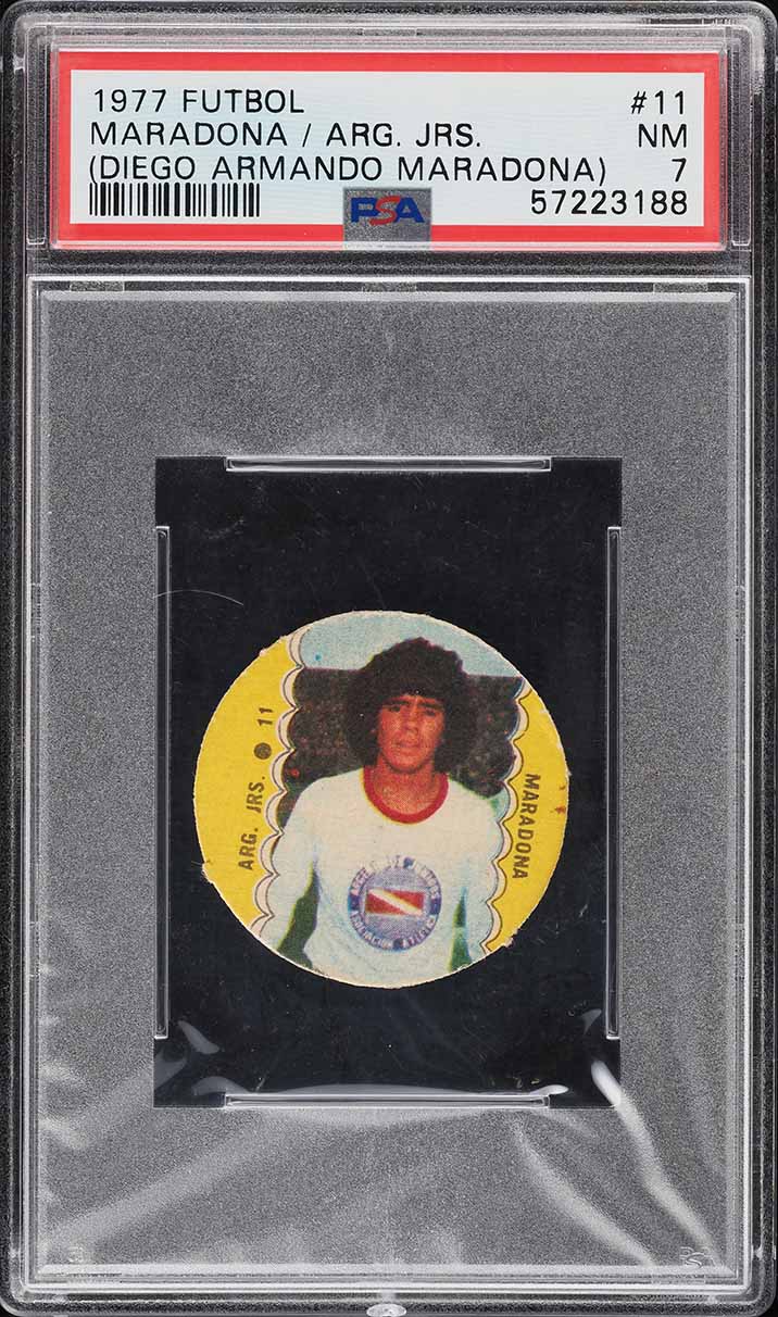 1977 Futbol Discs Argentina Juniors Diego Armando Maradona ROOKIE #11 ...