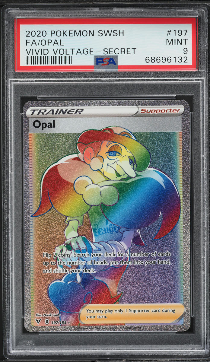 2020 Pokemon Sword & Shield Vivid Voltage Hyper Rare Opal #197 PSA 9 ...