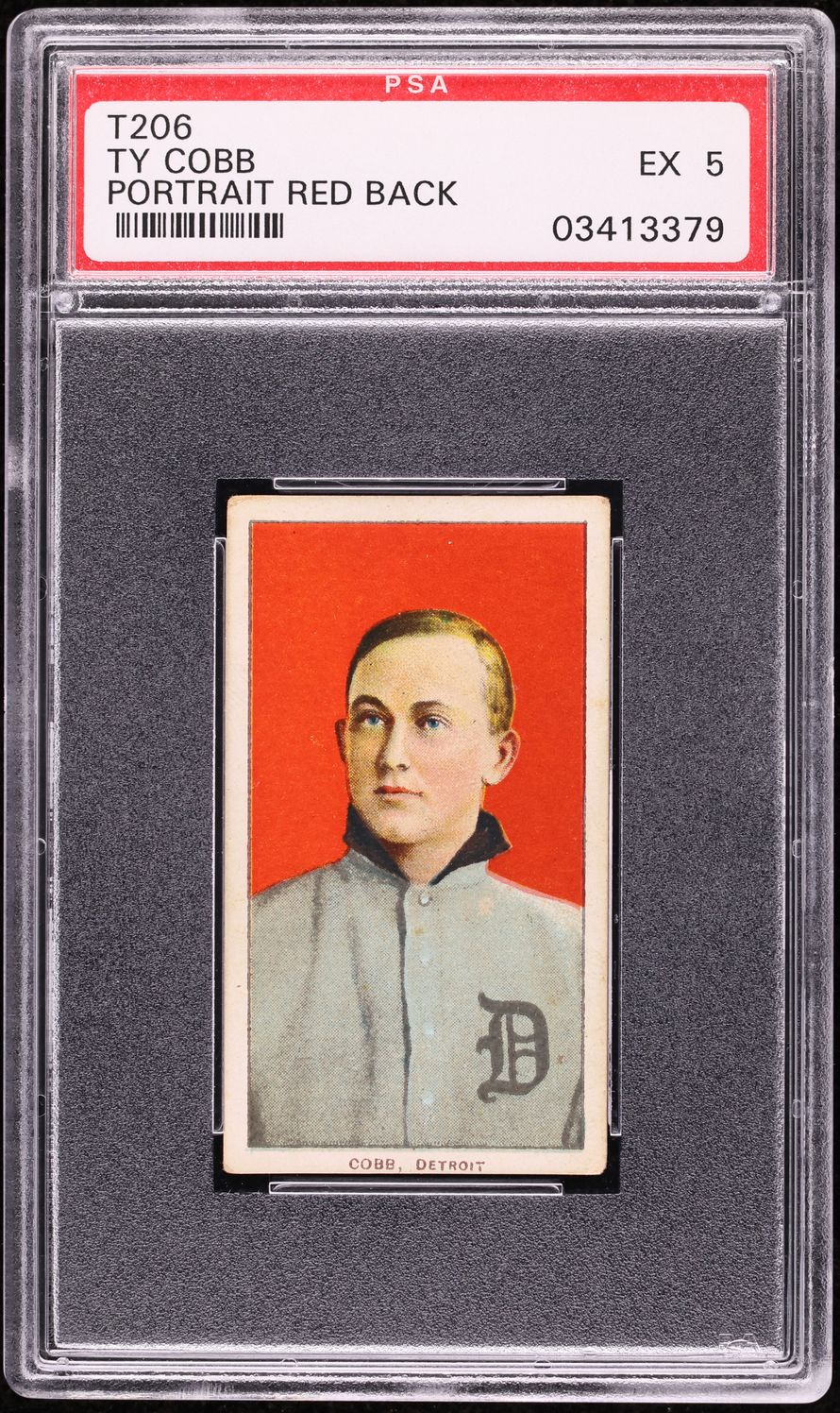 1909-11 T206 Ty Cobb RED PORTRAIT, SWEET CAPORAL PSA 5 EX on Fanatics ...